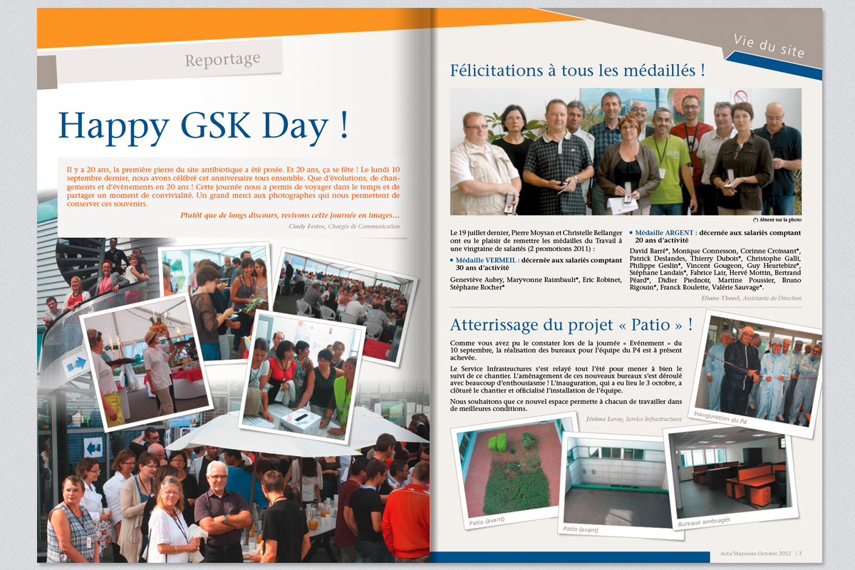 Studio de création - Création de journal d'entreprise - GSK